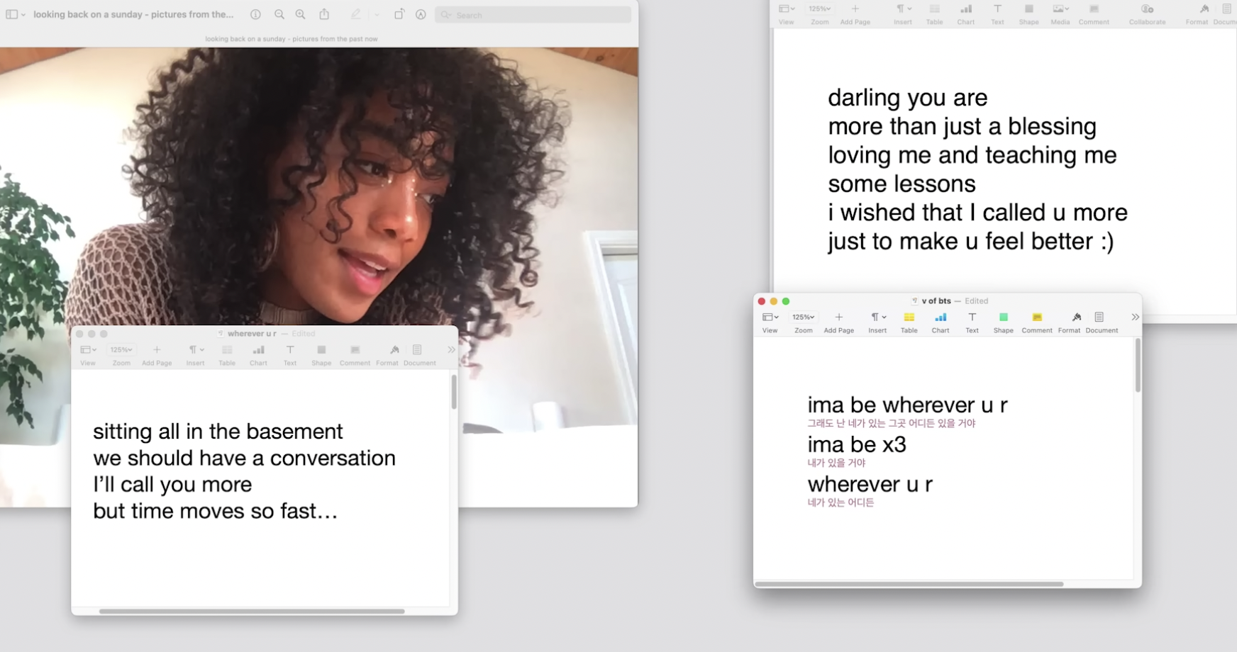 UMI, V - wherever u r (ft. V of BTS) 中英歌詞 | BTS金泰亨與美國R&B歌手UMI的療癒歌曲 ...